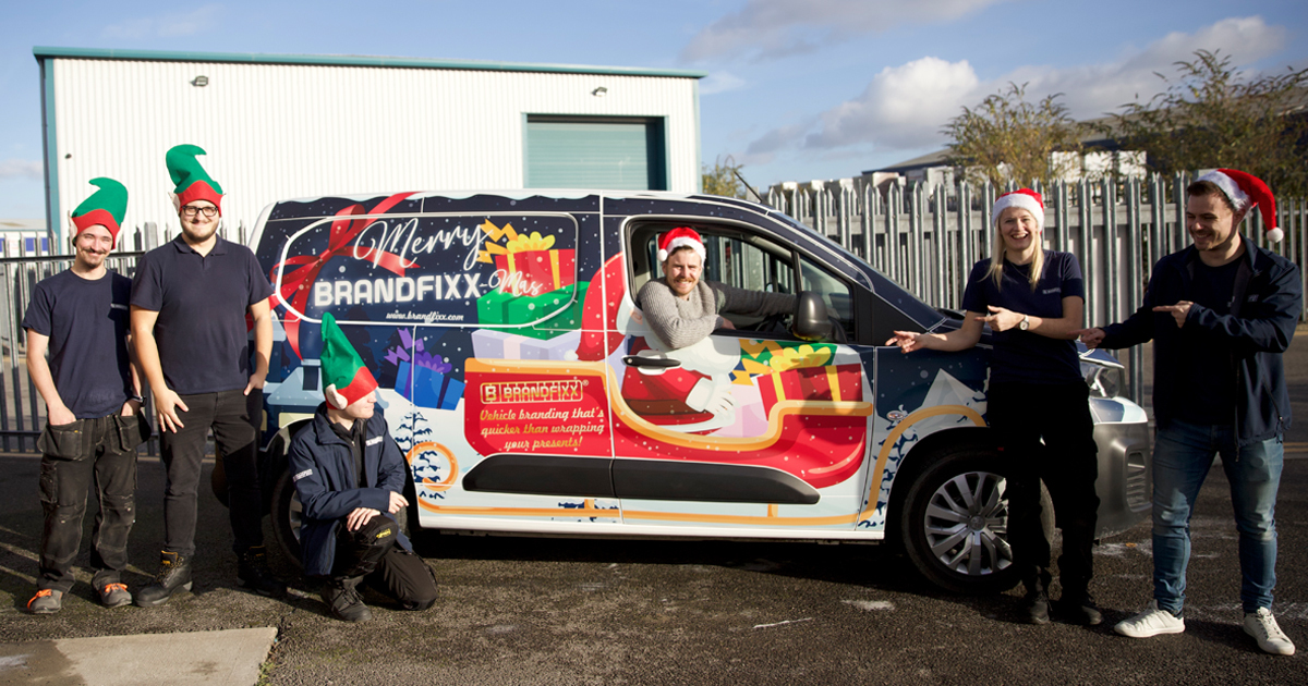 Brandfixx is delivering Christmas cheer with festive van design