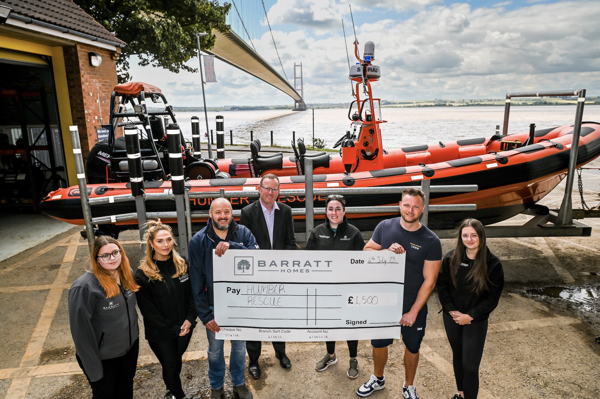 Humber Rescue receives £1,500 donation from housebuilder