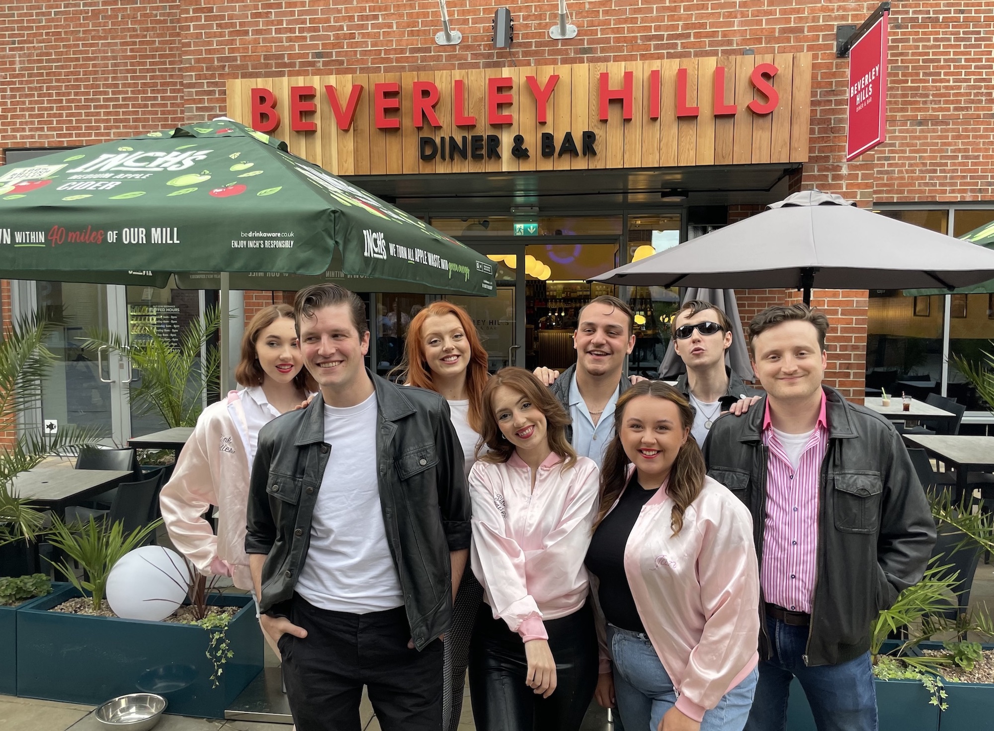 Hessle Theatre Company cast members of Grease visit new American diner ...