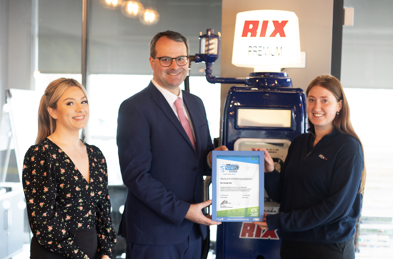 Rix Group receives national award for its work supporting staff to choose sustainable travel options