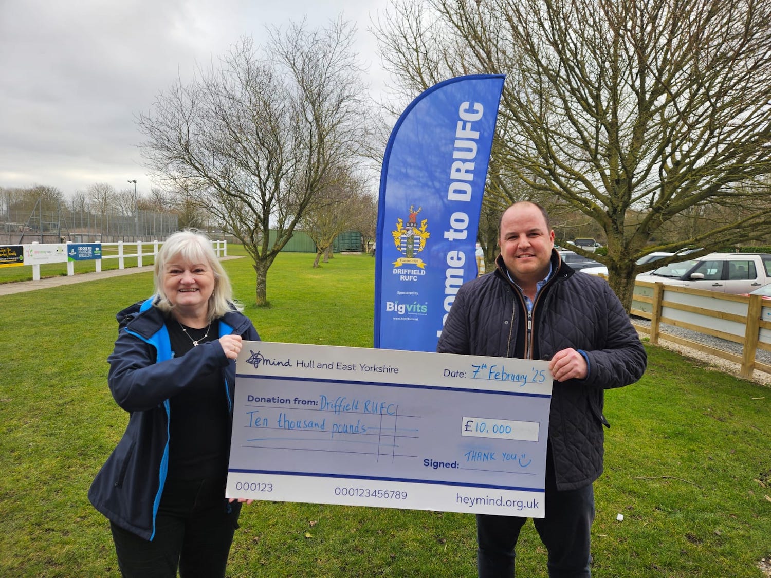Driffield RUFC raises almost £10,000 for Hull and East Yorkshire Mind